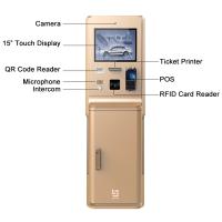 China 15-Inch Touch Screen Car Parking Payment Station with Intercom and Multi-Payment Options for In-Lane Entry for sale