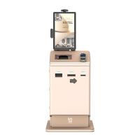 China 21.5 Inch Self Check-in Hotel Kiosk with Key Dispenser and Passport Reader - Windows/Android/Linux Compatible for sale