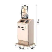 China 21.5 Inch Self Check-in Hotel Kiosk with Key Dispenser and Passport Reader - Windows/Android/Linux Compatible for sale