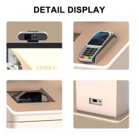 China 21.5 Inch Self Check-in Hotel Kiosk with Key Dispenser and Passport Reader - Windows/Android/Linux Compatible for sale
