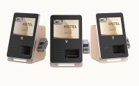 China 21.5 Inch Self Check-in Hotel Kiosk with Key Dispenser and Passport Reader - Windows/Android/Linux Compatible for sale