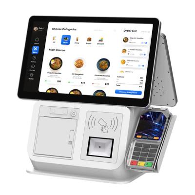 China Dual Screen 15.6-inch POS System with Receipt Printer, Barcode Scanner and Payment Processing for sale