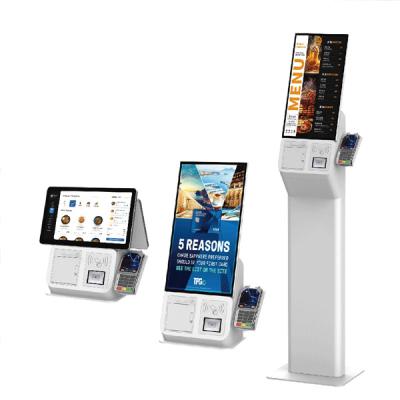 China Desktop Self Service Payment Kiosk 15.6 Inch Touch Screen POS System for Retail Bakery Fast Food for sale