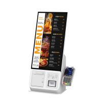 China 21.5 Inch Self Ordering Kiosk with Thermal Printer, QR Scanner & Card Reader - 100-240V AC, 50-60Hz Power Supply for sale