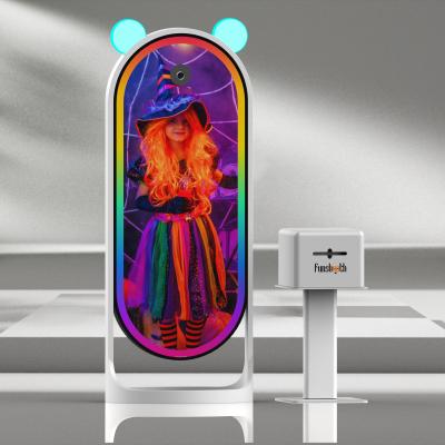 China Instant Magic Mirror Photobooth with 32-inch Touch Screen and Canon 1300D Camera - Portable Interactive Selfie Booth for Events for sale
