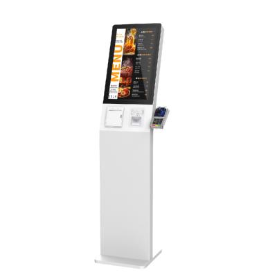China Self Ordering Kiosk 27-32 Inch Touch Screen for Fast Food Restaurants with POS Terminal for sale