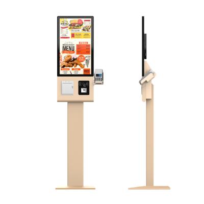 China Self Ordering Touch Screen Information Kiosk Floor Standing 27-32 Inch Windows Android for sale