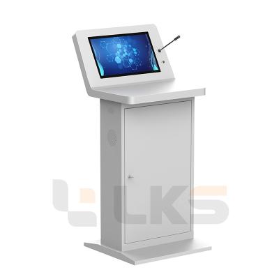 China Floor Stand Digital Podium 43 Inch Display 21.5 Inch Touch Screen for Smart Classroom Church Educational Equipment for sale