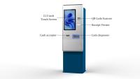 China IP65 Rated Outdoor Car Wash Payment Kiosk Galvanized Steel Shell Material Weather Resistant Platform Supporting Payment Collection Outdoors for sale