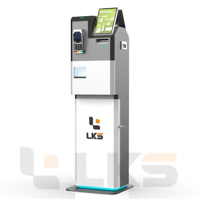 China Self Ordering Payment Kiosk with Cash Handling 15.6 Inch Dual Touch Screen POS System for sale