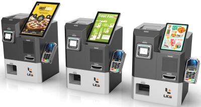 China All In One Self Service Kiosk Ordering Payment Machine 21.5 Inch Touchscreen for Restaurants Fast Food Stores for sale