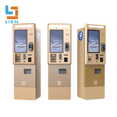 China 21.5 Inch Outdoor Parking Payment Kiosk with HD Touch Screen, Card Reader & QR Scanner for sale