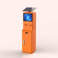 China Customized Kiosk Outdoor Kiosk With Solar Panel Power Supply Cash Payment And Card Payment For Parking Station Or Self Ordering Payment for sale
