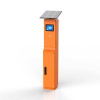 China Customized Kiosk Outdoor Kiosk With Solar Panel Power Supply Cash Payment And Card Payment For Parking Station Or Self Ordering Payment for sale