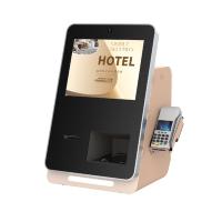 China AIO Intelligent Hotel Self Check In Check Out Kiosk 24H Unattended Service 15.6 Inch Touchscreen for sale