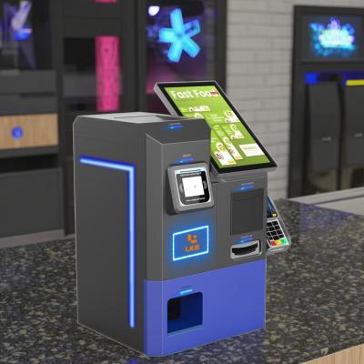 China LKS Desktop Multi Currency Cash Register Kiosk 1000 Bill 1300 Coin Capacity for Retail for sale