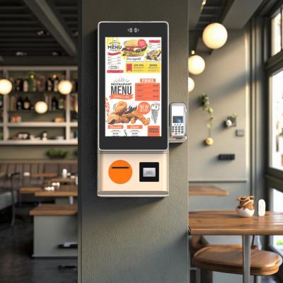 China 21.5 inch Self Service Kiosk with 80mm Thermal Printer and RFID NFC Reader for Payment and Check In for sale