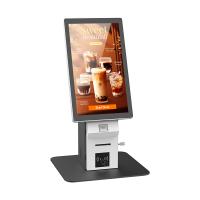 China 23.8 Inch Self Order Kiosk with 80mm Thermal Printer and QR Scanner for Restaurant Payment for sale