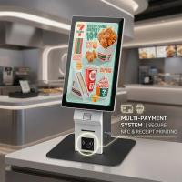 China 23.8 Inch Self Order Kiosk with 80mm Thermal Printer and QR Scanner for Restaurant Payment for sale