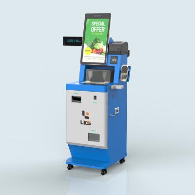 China Full Touch Screen Kiosk Supermarket Self Service Checkout Payment Machine for sale