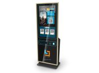 China 43 Inch Free Standing Payment Kiosk with Ticket Printing, Card Dispensing & Cash Payment - 1280×1024 Resolution for sale