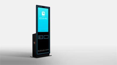 China 43 inch NFC Card Dispenser Hotel Touch Screen Information Kiosk with EPP and Card Cash Payment Management for sale