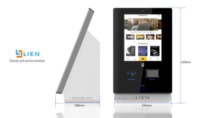 China 13.3 Inch Capacitive Self Ordering Kiosk with EMV Card Reader and Receipt Printer for sale