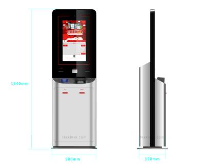 China 32 inch Free Standing Self Service Kiosk with IR Touch Screen and Receipt Printer for Quick Service for sale