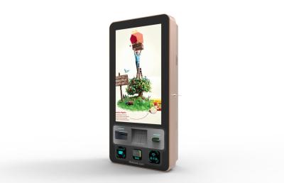 China Wall Mounted Interactive Touch Screen Kiosk With Magnetic Stripe / RF / IC Card for sale