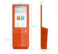 China 43 inch Self Service Checkout Kiosk for Hotel with Touch Screen and 110-240V Power Supply for sale