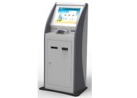 China Floor Standing Touch Screen Self Service Kiosk with Card Reader For Banks for sale
