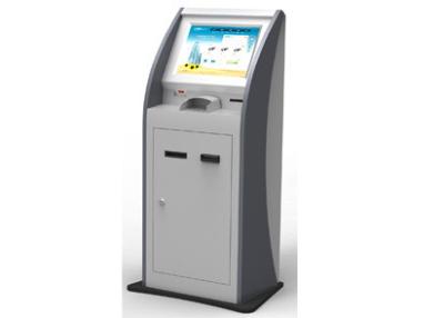 China Floor Standing Touch Screen Self Service Kiosk with Card Reader For Banks for sale