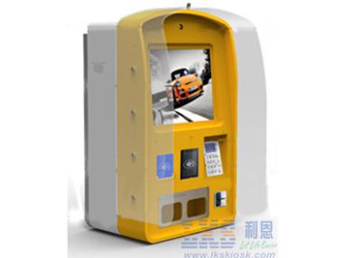 China Outdoor Wall Mounted Kiosk 17 inch Touch Screen with Barcode Scanner and Card Reader for sale