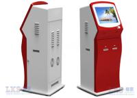 China Indoor Free Standing Card Dispenser Kiosk with 17-19 inch Touch Screen for Banking Applications - 1.5-2.5mm Steel Construction for sale