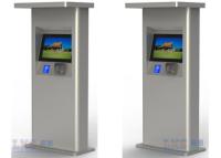 China Semi Outdoor Card Payment Touch Screen Kiosk 17 inch Stainless Steel Self Service Terminal for sale