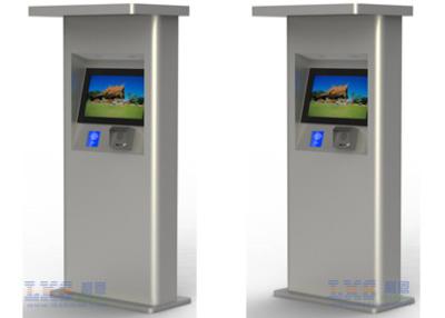 China Semi Outdoor Card Payment Touch Screen Kiosk 17 inch Stainless Steel Self Service Terminal for sale