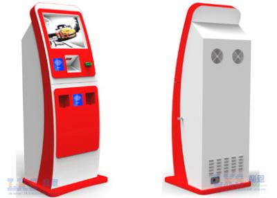 China Touch Screen Ticket Vending Kiosk 17 inch Standing Automatic Card Vending Machine 220V for sale