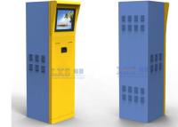 China Half Outdoor Parking Ticket Vending Machine Kiosk 17 inch Touch Screen Credit Card Reader for sale