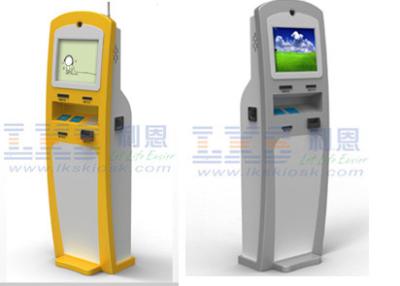 China Freestanding Hotel Check In Kiosk Terminal 17 inch Touch Screen Self Service Information Kiosk for sale