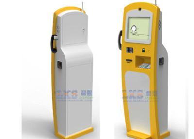 China Free Standing Touch Screen Hotel Lobby Kiosk 17 inch Check In Kiosk With Telephone for sale