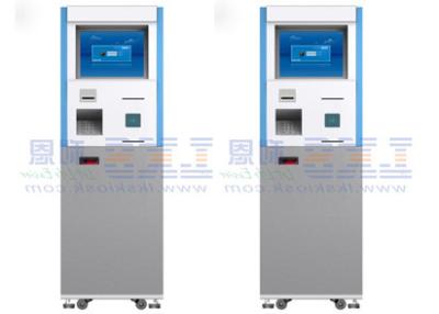 China Public Linux Network Multimedia Touch Screen Half Outdoor Kiosk 17 inch with Barcode Scanner for sale
