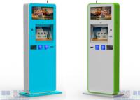 China Standing Card Dispenser Self Checkout Kiosk 19 Inch Touch Screen All In One Payment for sale