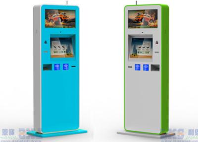 China Standing Card Dispenser Self Checkout Kiosk 19 Inch Touch Screen All In One Payment for sale