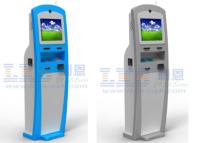 China 19 Inch Interactive Ticket Vending Machine Coin Payment Kiosk Self Service Touch Screen for sale