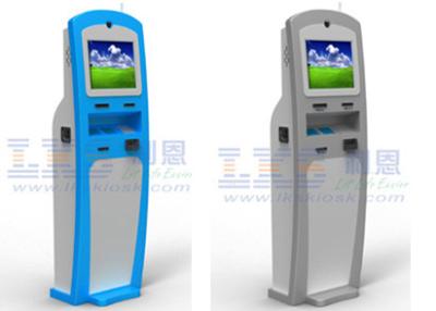China 19 Inch Interactive Ticket Vending Machine Coin Payment Kiosk Self Service Touch Screen for sale