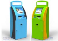 China Free Standing Dual Screen Kiosk 17 inch Touch Screen Self Service Payment Terminal with Card Reader for sale
