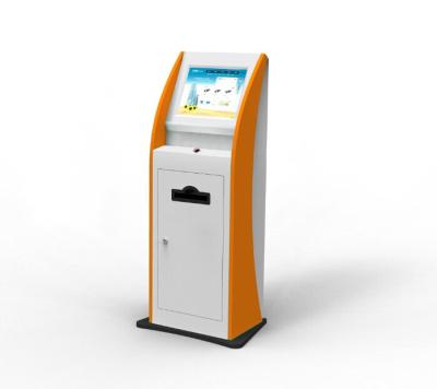 China Interactive Queuing Free Standing Kiosk with 17 Inch Touch Screen and RFID Card Reader for sale