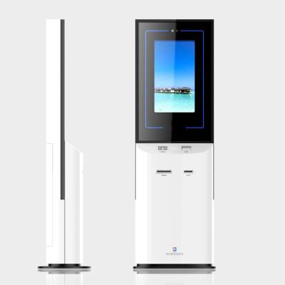 China Custom Ticket Vending E-Payment Kiosk 17 Inch IR Touch Screen Thermal Printer Finger Print Reader for sale