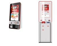 China 17 Inch Touch Screen Self Service Payment Kiosk with Industrious PC and 21 Inch Advertising Display for sale