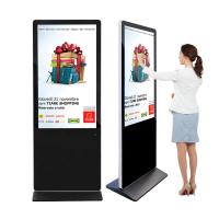 China 55 Inch Floor Stand Android Digital Signage LCD Advertising Touch Screen Totem Kiosk 1920x1080 for sale